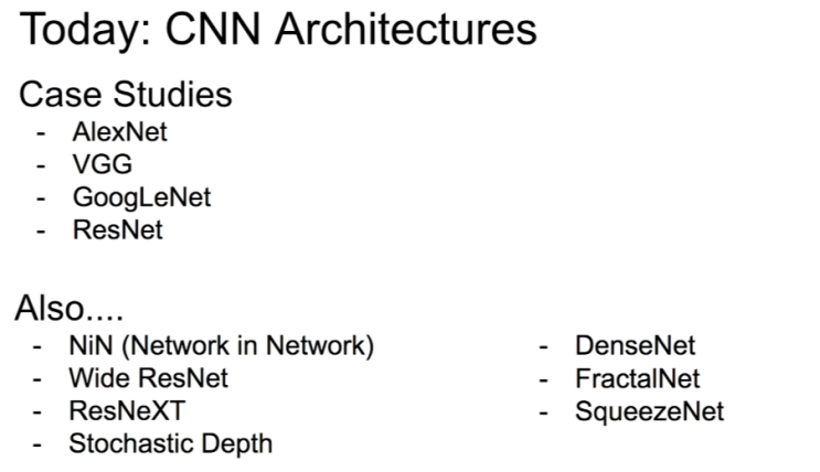 CS231n Lecture 9 | CNN Architectures : 네이버 블로그