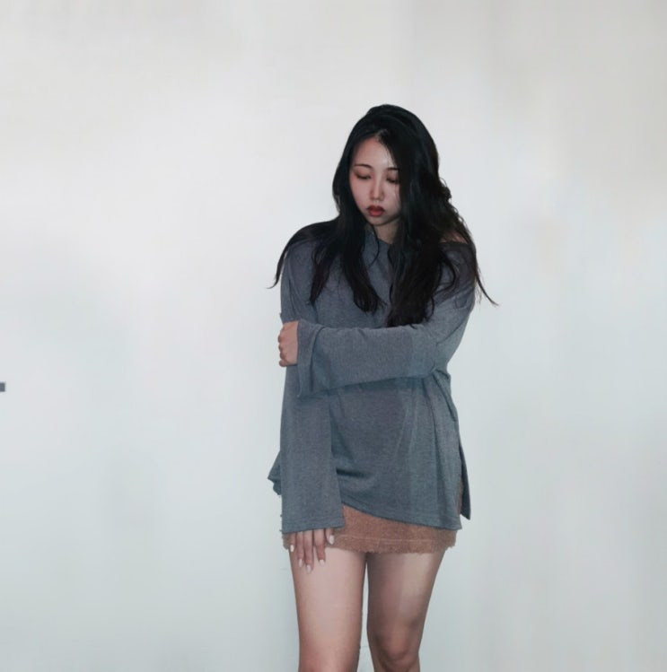 디자이너브랜드 독특한 겨울티셔츠 나드파리 클로이 소프트 트임 티셔츠 그레이 : 네이버 블로그