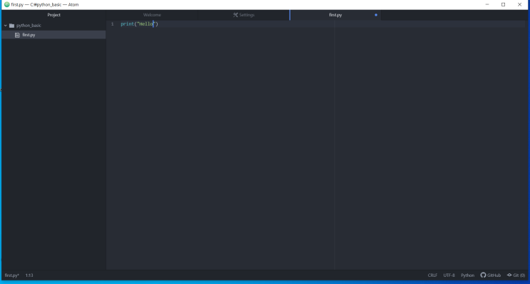 [ 파이썬 ] 아톰 에서 도구상자 사라졌을때, 콘솔 활성화, 코드 실행하는 법 #atom #console #toolbox ...