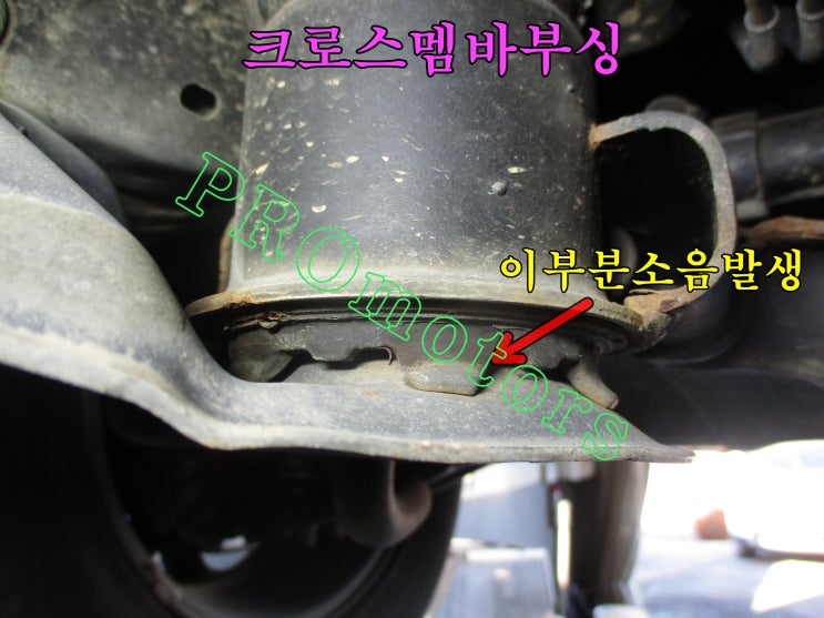 그랜드카니발 올뉴카니발 더뉴카니발 크로스멤바부싱교환 뒤쪽필로우볼부싱교환방지턱넘믈때찌그덕소리나는차 비포장길찌그덕소음발생되는차