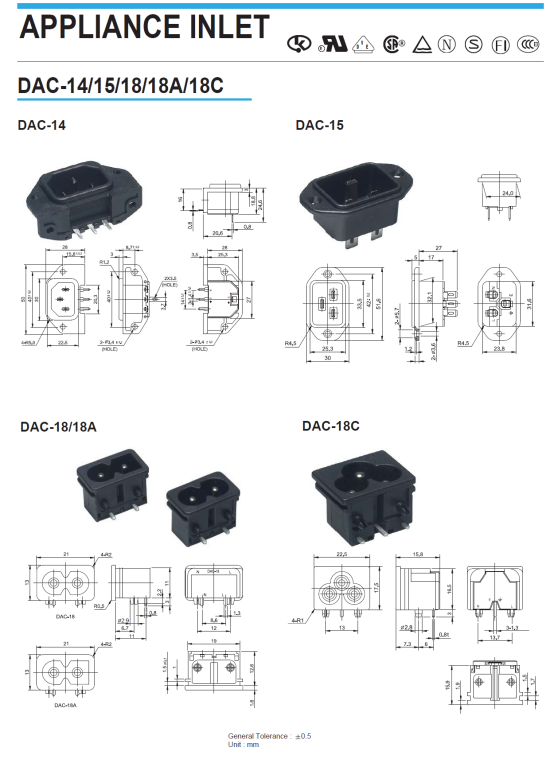 DAC-14, DAC-15, DAC-18,DAC-18C - 지이씨일렉트로닉스 [동일기연(DIT) INLET] : 네이버 블로그