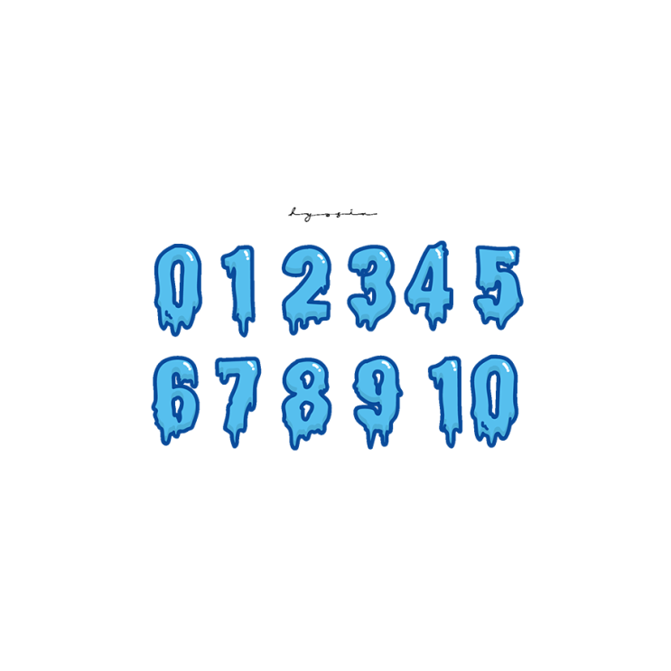 icy number sticker ! ㅣ 아이시 숫자 png 스티커 ㅣ 포토샵 자료 : 네이버 블로그