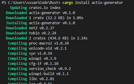 [Rust] actix-generator 0.1.2 배포 : 네이버 블로그