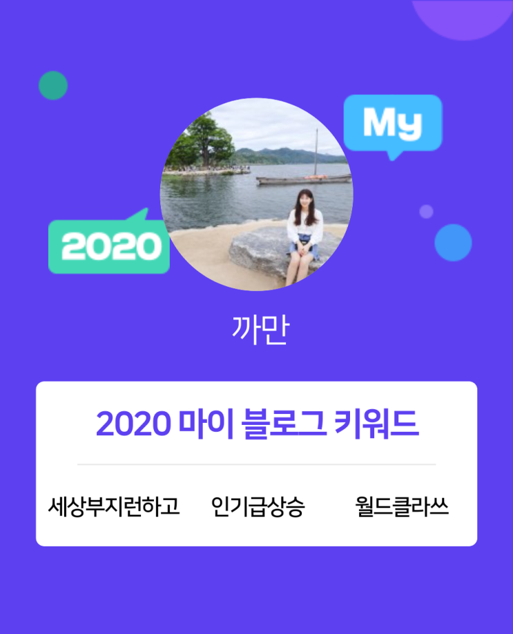 [2020 마이블로그 리포트] 한 눈에 보는 올해 내 블로그 데이터! : 네이버 블로그