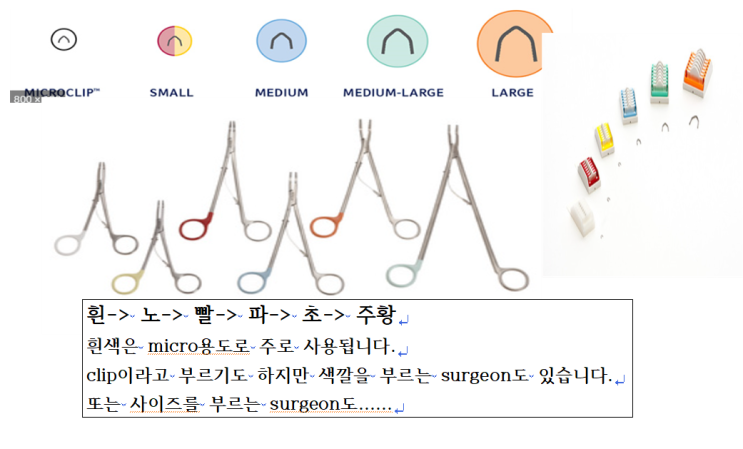 수술실 신규 간호사를 위한 복강경 수술 시 혈관 결찰용 hemolock 종류 : 네이버 블로그