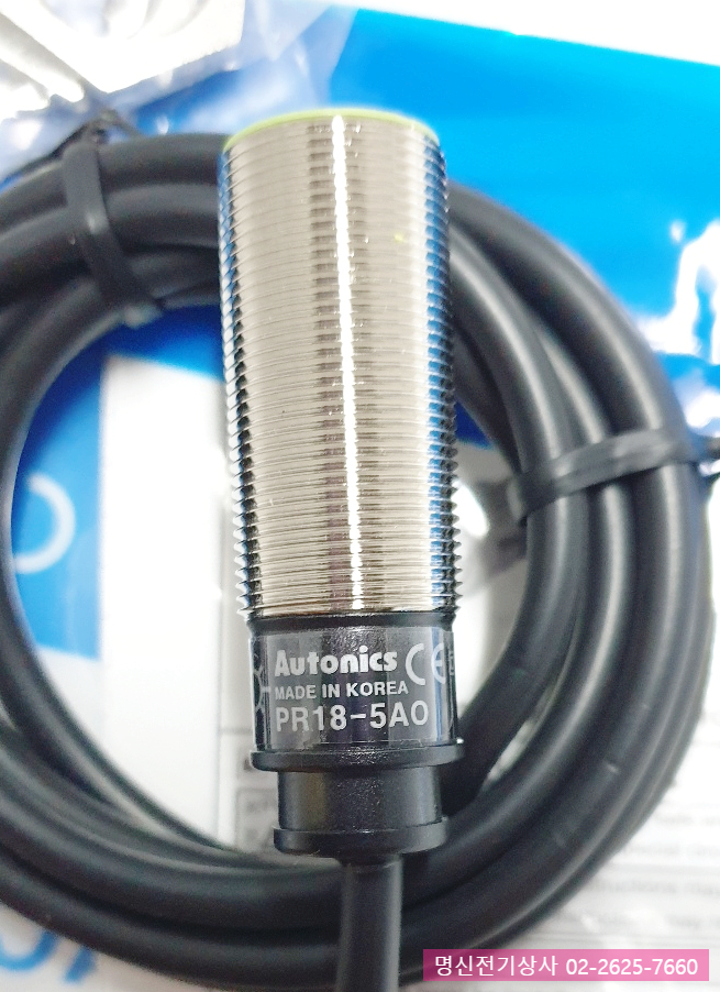 오토닉스 Autonics 고주파 발진 원주형 배선인출형 근접센서 PR Series 돌출형 PR18-5AO 100-240VAC ...