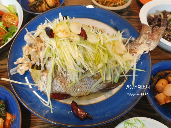 중국식 생선찜 스타일의 도미찜 네이버 블로그