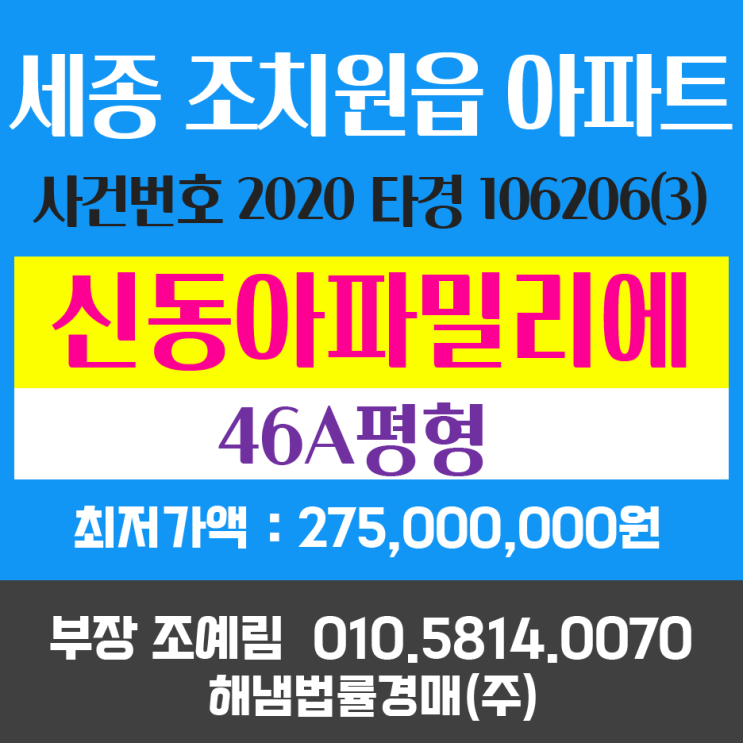 세종특별자치시 조치원읍 죽림리 신동아파밀리에3차 아파트 경매 네이버 블로그
