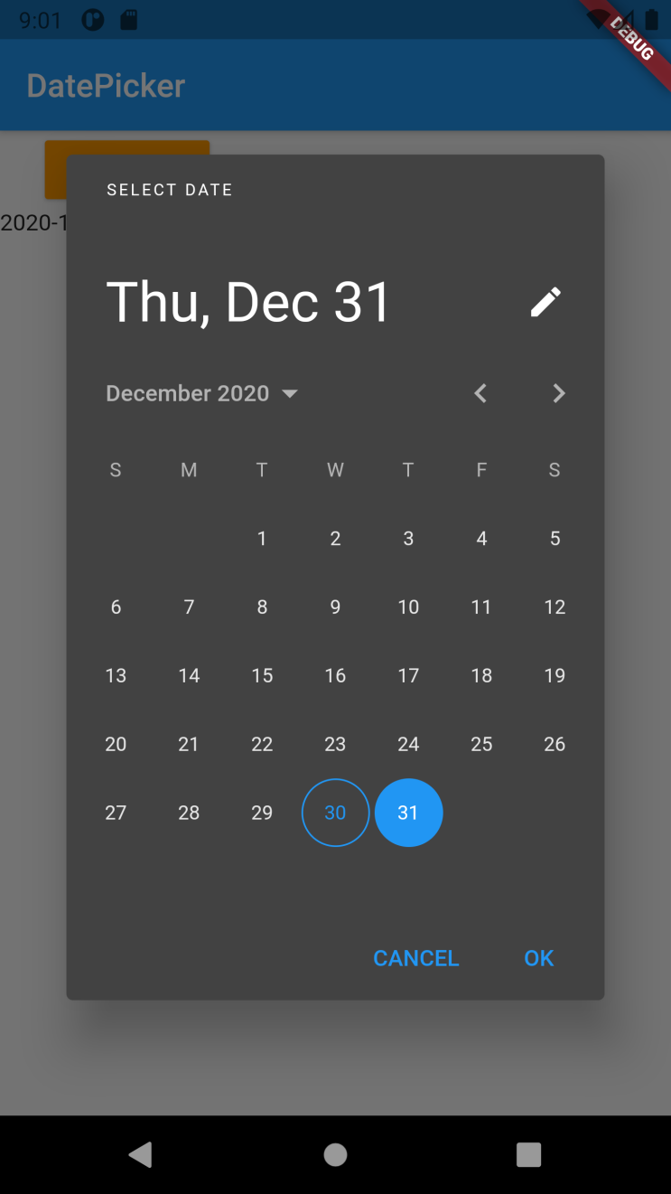 [Flutter] DatePicker : 네이버 블로그