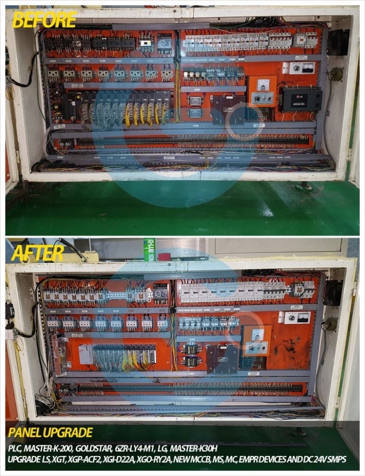 PANEL UPGRADE. PLC, MASTER-K-200, GOLDSTAR, 6ZR-LY4-M1, LG, MASTER-K30H ...