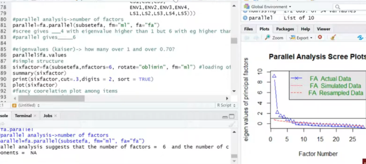 EFA: exploratory factor analysis in R 설명_SPSS에서 principle components를 ...