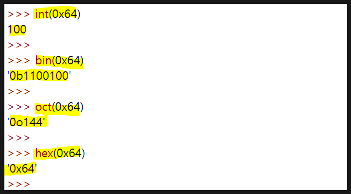 파이썬 bin(), oct(), int(), hex() 함수 - 숫자를 2(0b_), 8(0o_), 10, 16(0x_) 진수로 ...