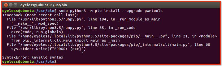 Gallopsled : Pwntools 패키지 설치 및 설치 에러 해결방법(Python3, 이전 버전 pip 받는 법 ...