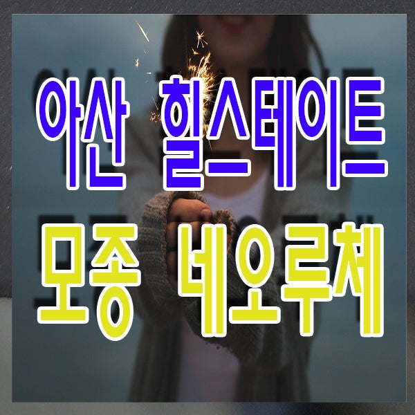 아산 힐스테이트 모종 네오루체 신규 공급 모집공고 확인해보기 네이버 블로그