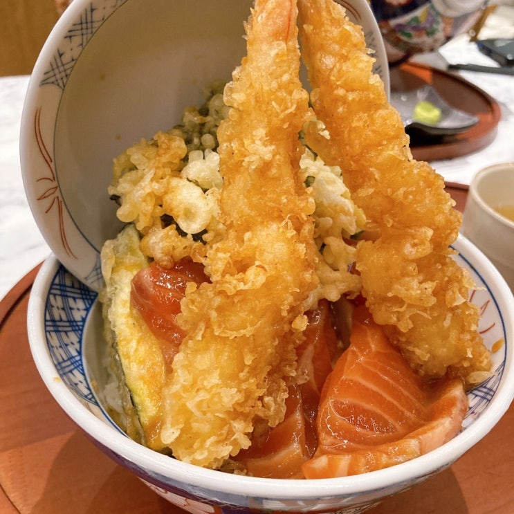 여의도 더현대서울 맛집 텐동과 사케동을 동시에 먹을 수 있는 마츠노하나웨이팅 어플 사용법 네이버 블로그