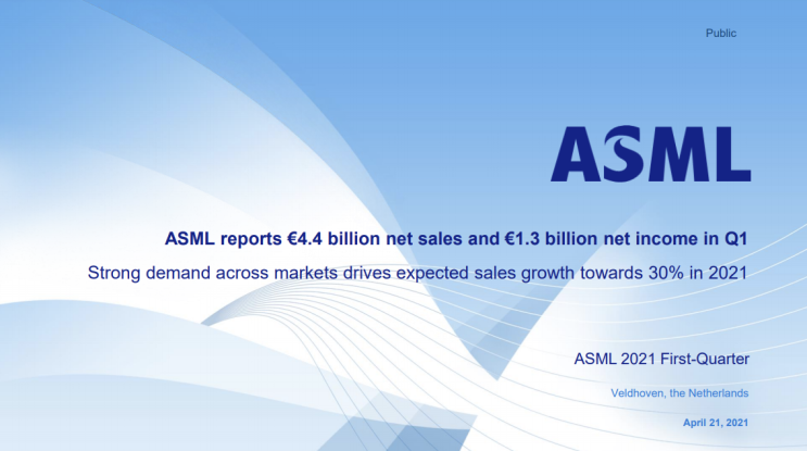 [ASML (US: ASML) 실적발표 및 컨퍼런스콜] ASML (US: ASML) 양호한 실적발표 및 낙관적 가이던스 제시 ...