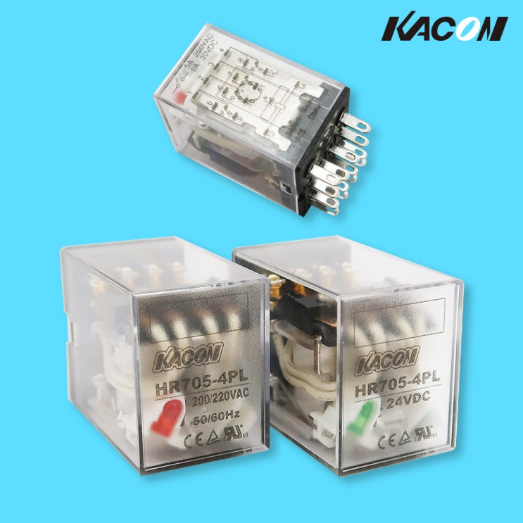 카콘 HR705-4PL 범용 릴레이 14핀 LED표시 파워릴레이 KACON : 네이버 블로그