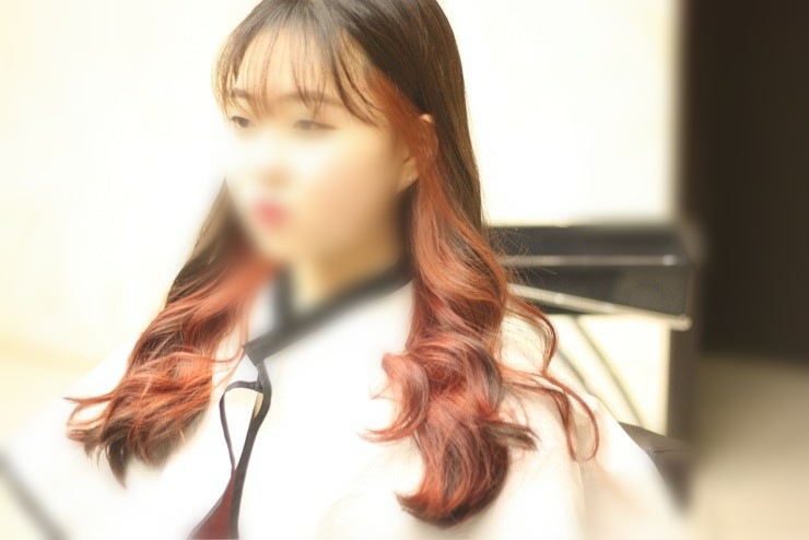 2019 유행 시크릿투톤 과 옴브레 염색의 차이 코랄핑크 피치브라운 부평동 미용실 라브리지헤어 부개점 네이버 블로그