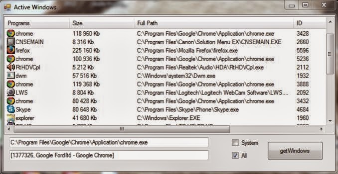 [vb.net] 실행중인 Windows 프로그램 및 GetWindowText : 네이버 블로그