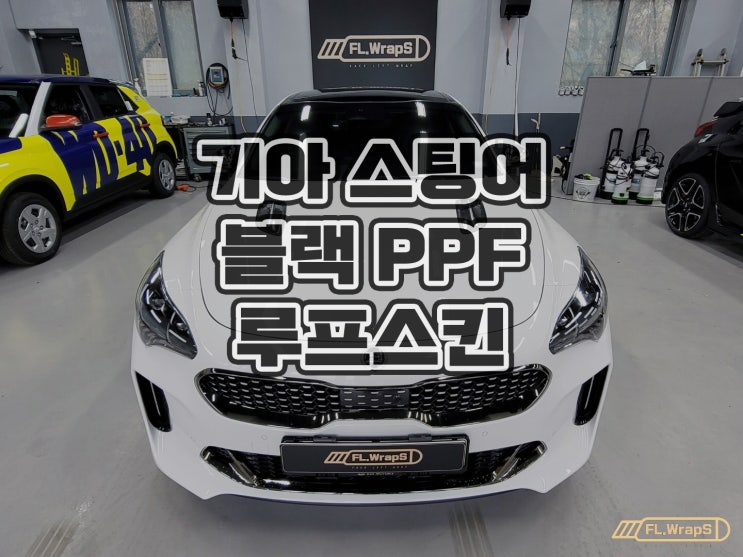 기아 스팅어 블랙 Ppf 루프스킨 시공 송파 Ppf 강동구 루프스킨 미사 하남랩핑 시공 전문 자동차 랩핑 신차