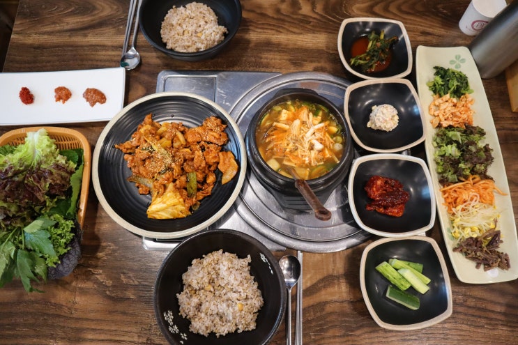 평택 용이동 보리밥 맛집 삼색보리밥and버섯탕 스타필드 근처 주차장넓은 맛집 네이버 블로그