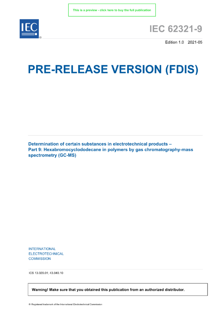 신규국제표준 발간 예정 안내(IEC 62321-9 HBCDD) : 네이버 블로그