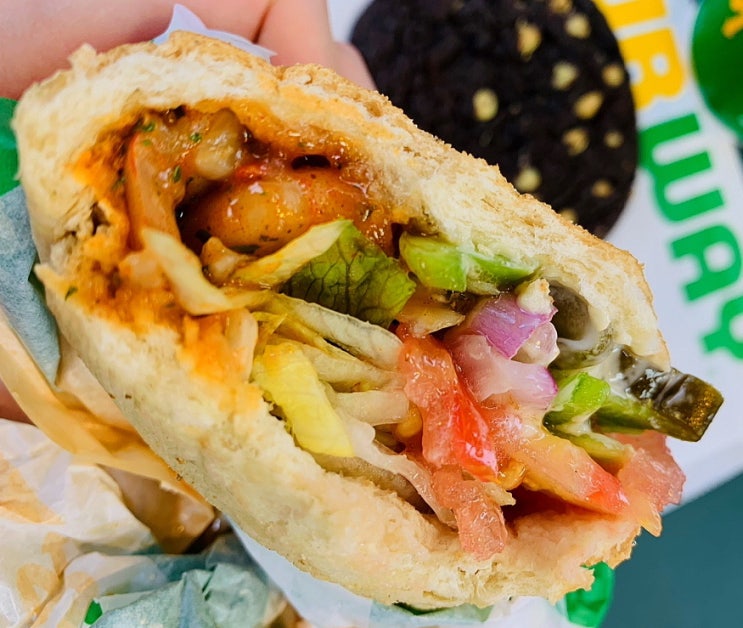 [서브웨이 신메뉴 리뷰] - 스파이시 쉬림프, 민트초코쿠키, 제휴할인방법 : 네이버 블로그