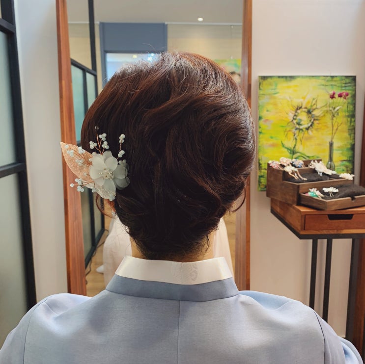 혼주헤어 짧은한복머리도 한복업스타일로 우아한 연출이 가능하십니다with 360도 영상 네이버 블로그