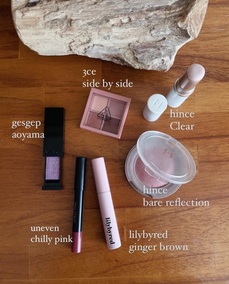 pink make up 👛(hince,gesgep,3ce,uneven,iliybyred,힌스 트루 디멘션 레디언스 밤-클리어 ...