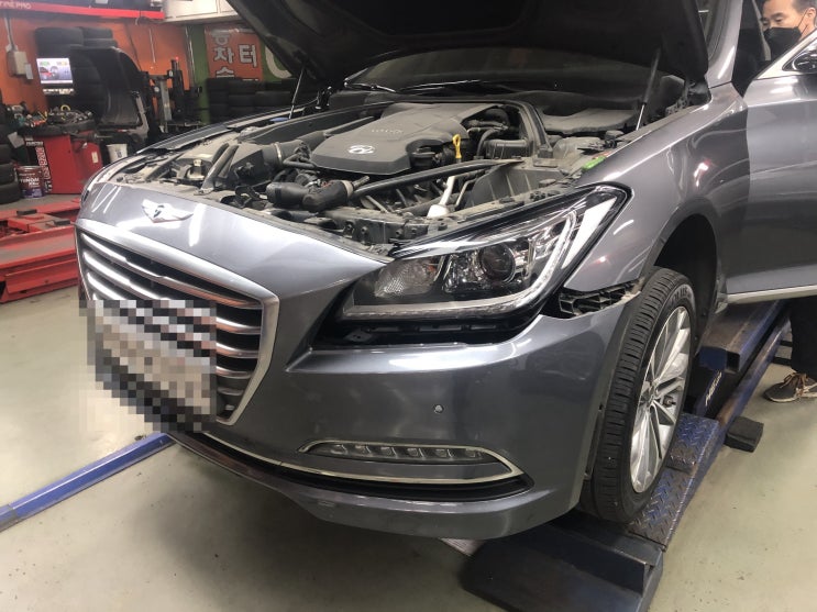 송파구 문정동 장지동 가든파이브 웍스동 타이어프로 카센타 제네시스 G80 순정 HID 헤드라이트 불량 교환 작업 : 네이버 블로그