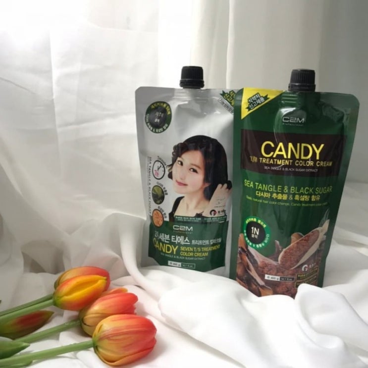 씨투엠 캔디 세븐 티에스 트리트먼트 칼라크림. 매끈한 모발로 7분만에 염색끝~! : 네이버 블로그