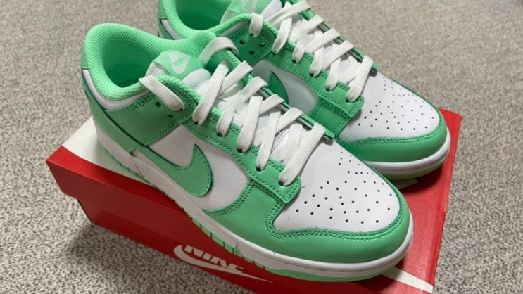 나이키 덩크로우 우먼스 그린글로우240mm(DD1503-105)/사이즈,착샷 : 네이버 블로그