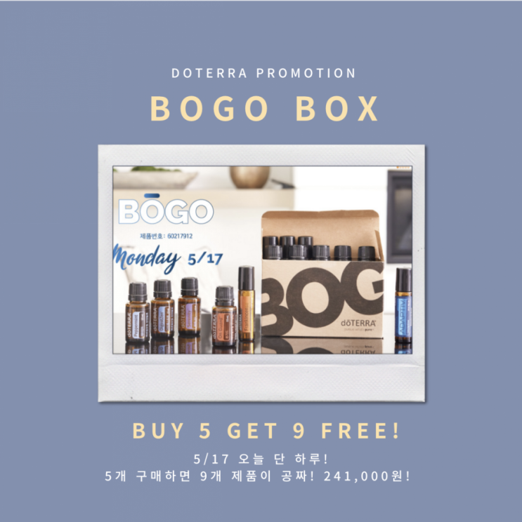 2021년 5월 17일부터 진행되는 도테라 Bogo 프로모션 시작합니다 도테라 회원가입하기 좋은날♥ 네이버 블로그