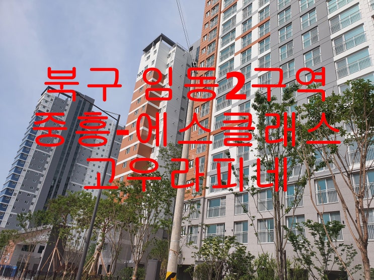 북구 임동 중흥에스s클래스 고운라피네 현장사진 및 준공시기 입주시기 분양가 단지배치도 프리미엄 명의변경 전매