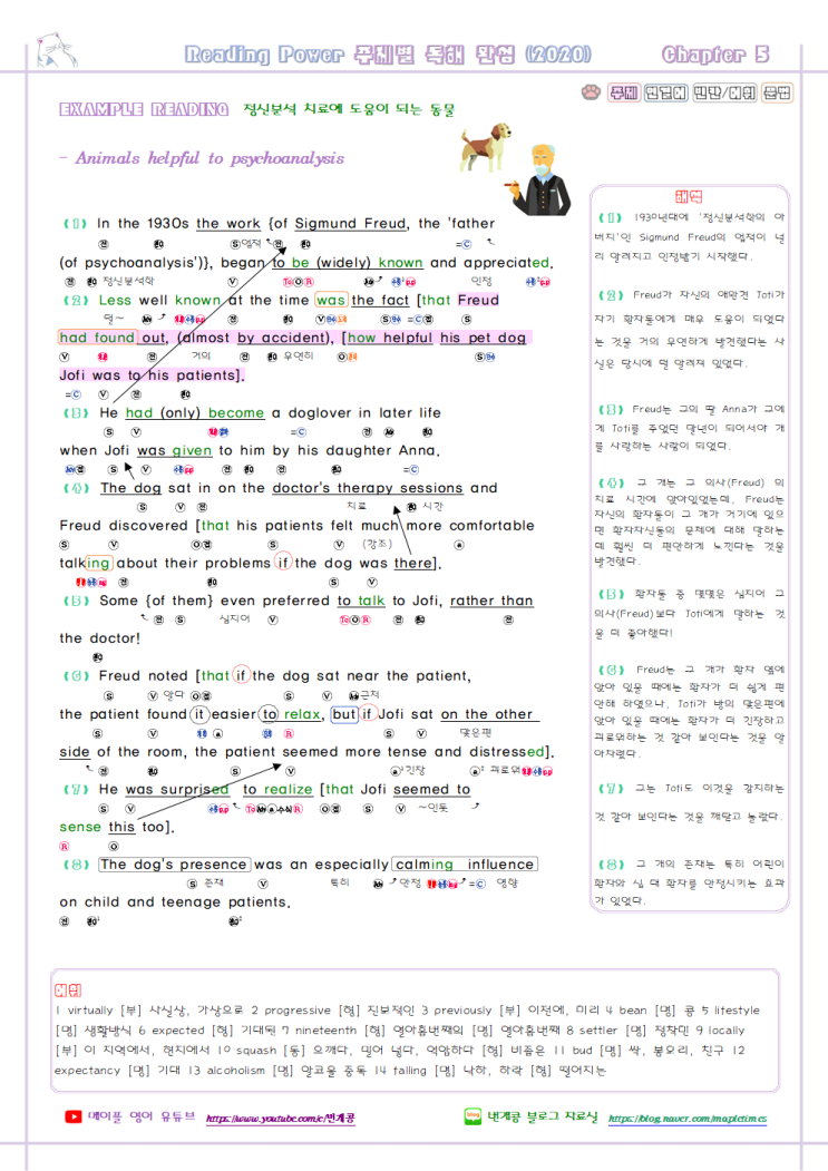 리딩파워 주제별 독해 완성 5강 분석 변형문제 워크북 네이버 블로그
