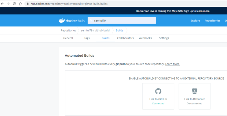 GitHub - docker hub 연동하여 automated builds 하는 법 : 네이버 블로그