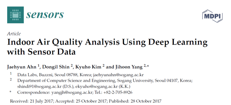 [논문 리뷰] "Indoor Air Quality Analysis Using Deep Learning with Sensor ...