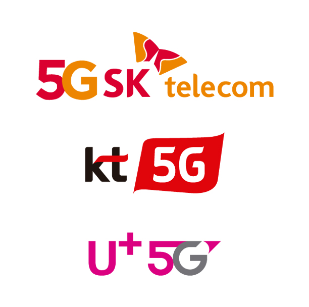 5G SK telecom KT 5G U+5G 에스케이텔레콤 케이티 유플러스 3사 5G 통신사 로고 ai 일러 소스 공유 ...