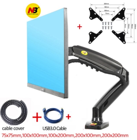 NB F80 책상용 모니터암 거치대17-27 "LCD LED 모니터 암 (스프링 풀모션) : 네이버 블로그