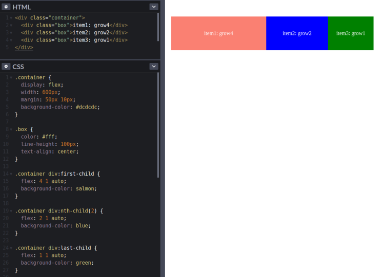 CSS. flex 로 요소 크기 정하기( grow, shrink, basis세트🍱️) : 네이버 블로그