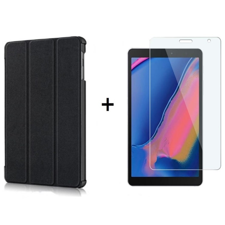 잘팔리는 Galaxy 삼성전자 갤럭시탭A 8.0 2019 with S Pen SM-P200 SM-P205 북커버 케이스+강화유리 ...