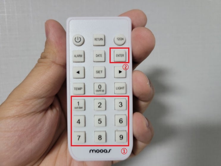 무아스(mooas) LED 벽시계 시간 설정/변경 방법, 리모컨 사용방법 : 네이버 블로그