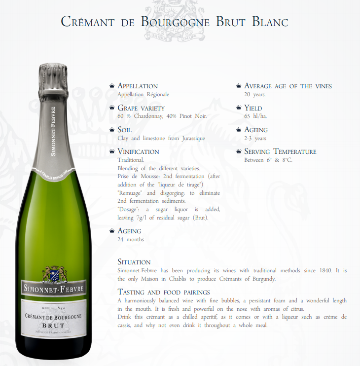 시모네 페브르 크레망 드 부르고뉴 브뤼(Simonnet-Febvre Cremant de Bourgogne Brut) : 네이버 블로그