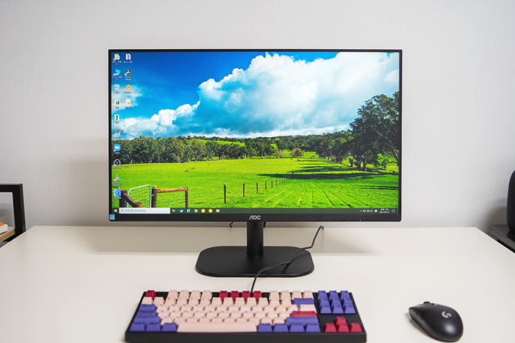 27인치 시력보호 모니터 알파스캔 AOC 27B2 보더리스 75 : 네이버 블로그