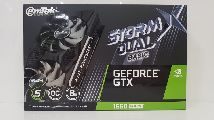 『이엠텍 지포스 GTX 1660 SUPER STORM X Dual BASIC OC D6 6GB 리뷰』 : 네이버 블로그