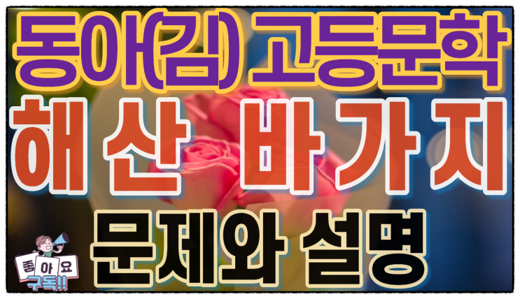 동아 고등 문학 Ⅳ 1 해산 바가지박완서 작품 정리☞문제와 설명 네이버 블로그