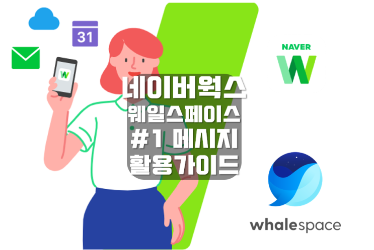 네이버웍스 NAVER WORKS 사용방법 #1 메세지 웨일스페이스 연동 : 네이버 블로그