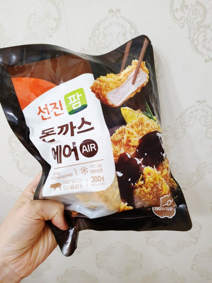 내돈내산 선진팜 냉동 돈가스 돈까스 에어 멘츠카츠 에어프라이어 돈가스 기름 종이 원형 에어프라이어 호일 네이버 블로그