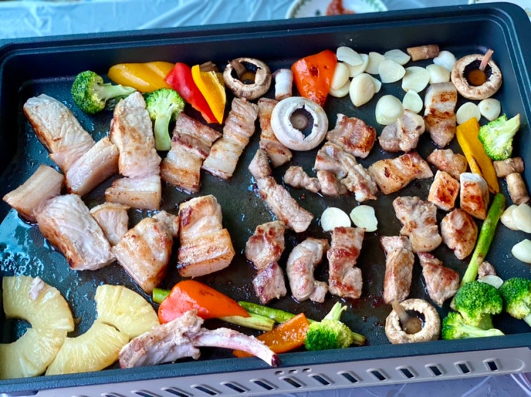 캠핑 바베큐 삼다닷컴 제주 축산 캠핑팩으로 제주돼지고기 프렌치렉 돈마호크 맛보기~ 네이버 블로그