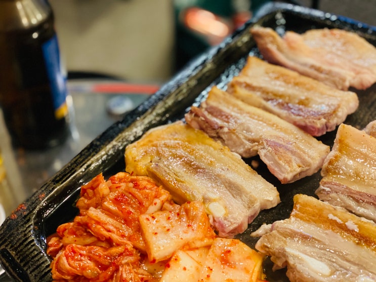 합정 맛집 회식장소 추천 맛있는 삼겹살 신김치 생삼겹살 네이버 블로그